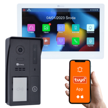 Genway F-S61-V13 - Zestaw wideodomofonowy jednorodzinny 2 żyłowy z ...