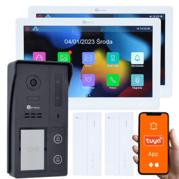 Genway KIT-F-S62-V13-3 - Zestaw wideodomofonowy 2 żyłowy z dwoma ...