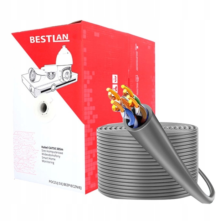 Kabel Skrętka UTP Kategoria 6 CU PVC Pełna Miedź 305m BL-KAB-UTP-6-CU-PVC